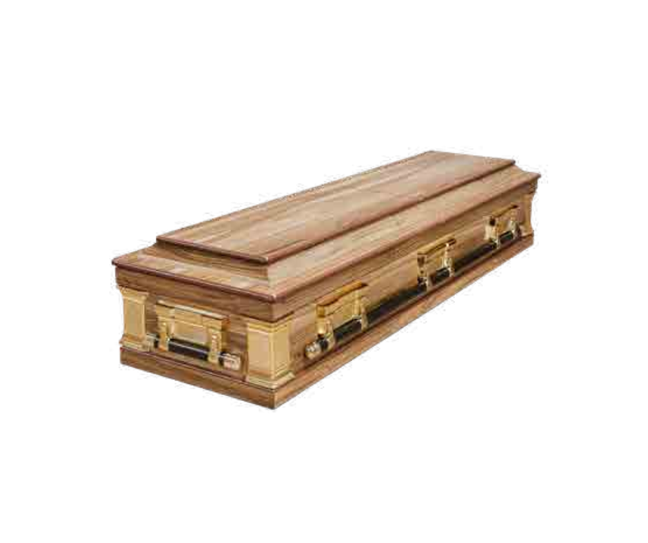 WALNUT HALFVIEW CASKET WINDSOR - Imbewu Funeral Services